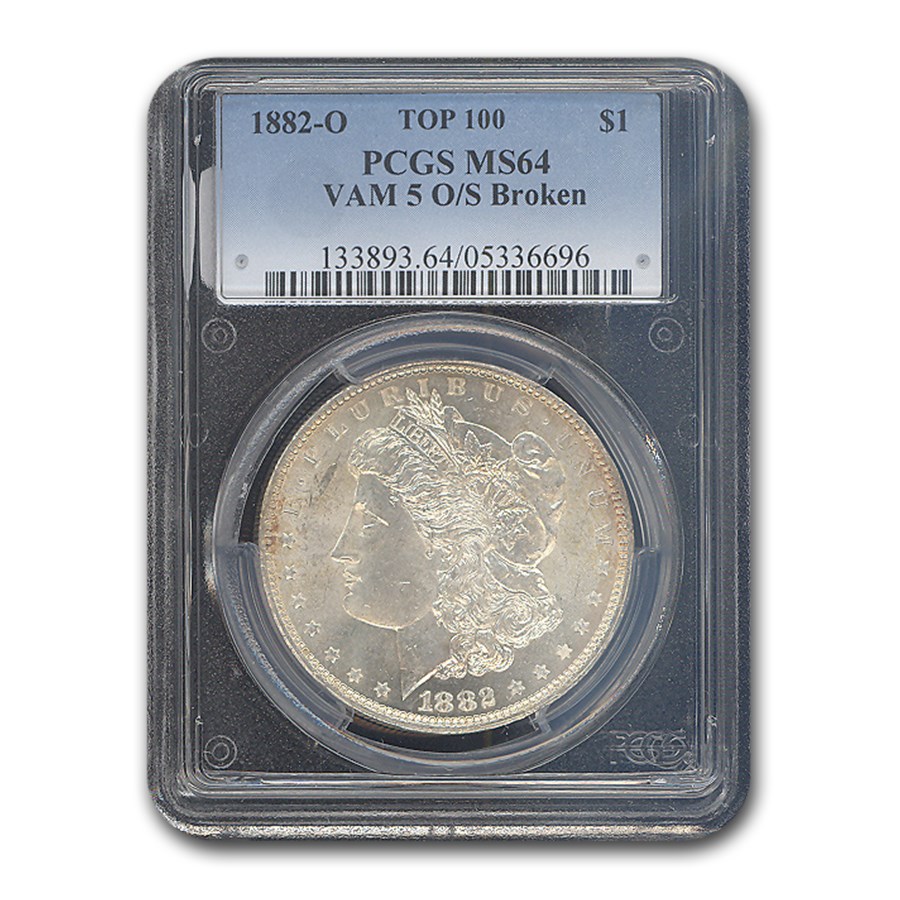 Buy 1882-O/S Morgan Dollar MS-64 PCGS (VAM-5 Broken, Top-100) | APMEX