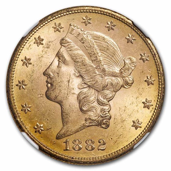 Buy 1882-S $20 Liberty Gold Double Eagle MS-62 NGC CAC | APMEX