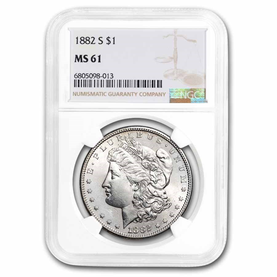 Buy 1882-S Morgan Dollar MS-61 NGC | APMEX