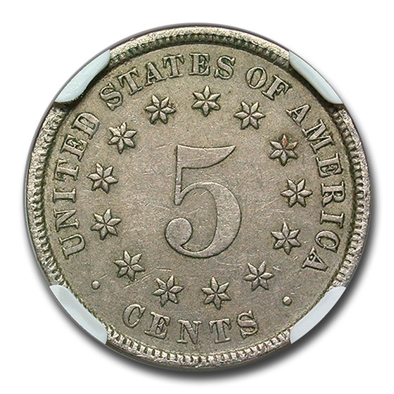 1883/2 Shield Nickel XF-45 NGC