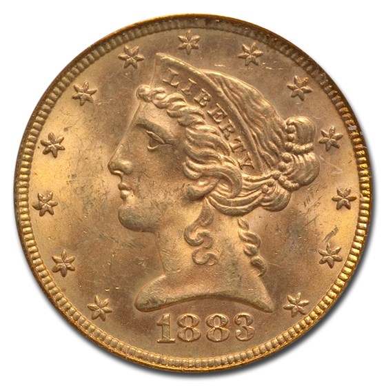 Buy 1883 $5 Liberty Gold Half Eagle MS-64 PCGS | APMEX