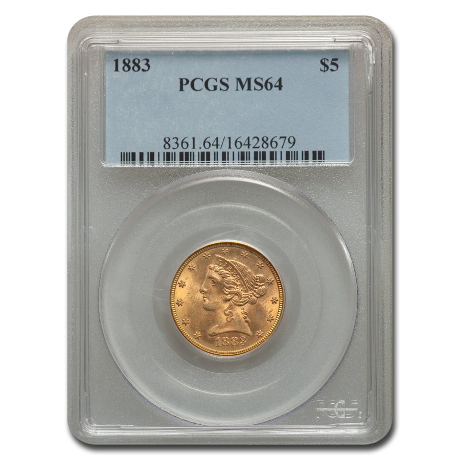 Buy 1883 $5 Liberty Gold Half Eagle MS-64 PCGS | APMEX