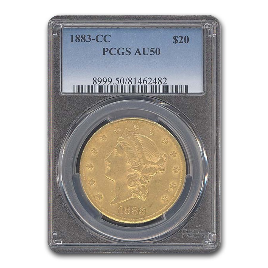 Buy 1883-CC $20 Liberty Gold Double Eagle AU-50 PCGS | APMEX