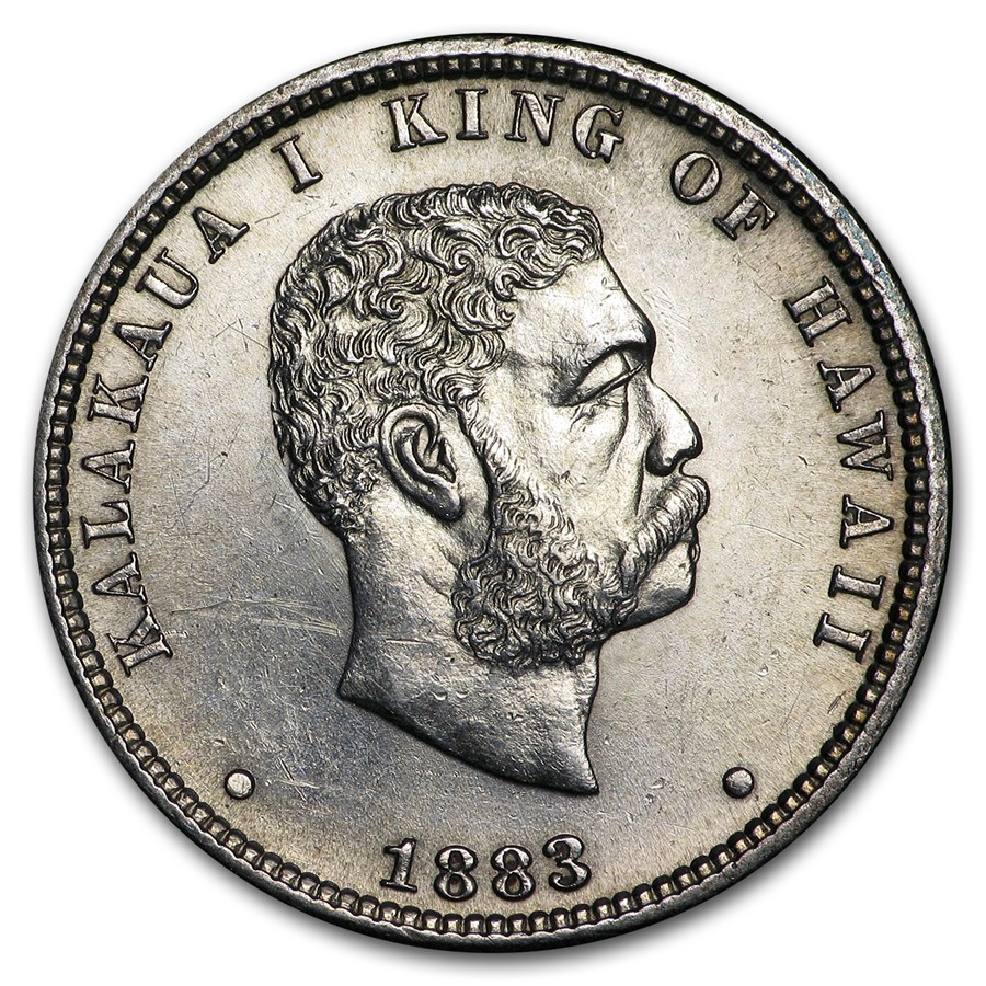 Buy 1883 Hawaii Quarter Kalakaua I BU Details (Cleaned) | APMEX