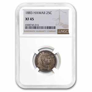 Buy 1883 Hawaii Quarter Kalakaua I XF-45 NGC | APMEX