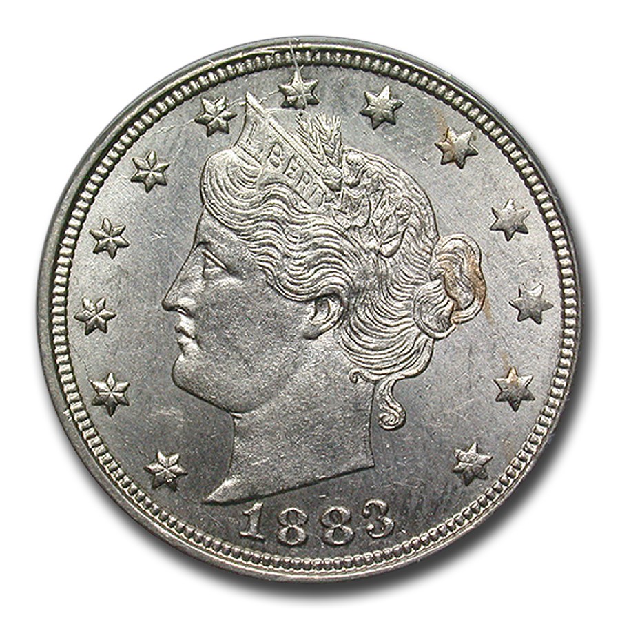 1883 Liberty Head V Nickel MS-62 PCGS (No Cents)