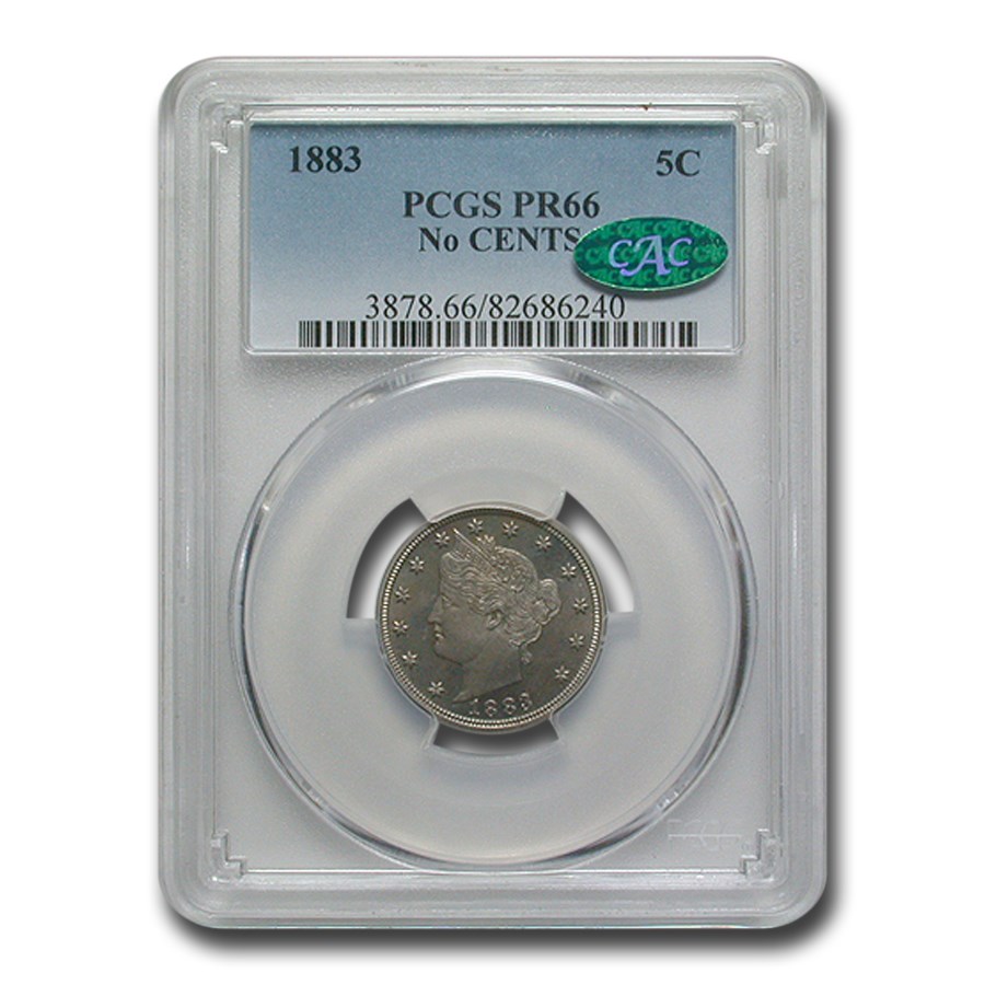 Buy 1883 Liberty Head V Nickel PR-66 PCGS CAC (No Cents) | APMEX