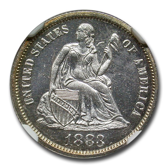 1883 Liberty Seated Dime PF-66 Cameo NGC