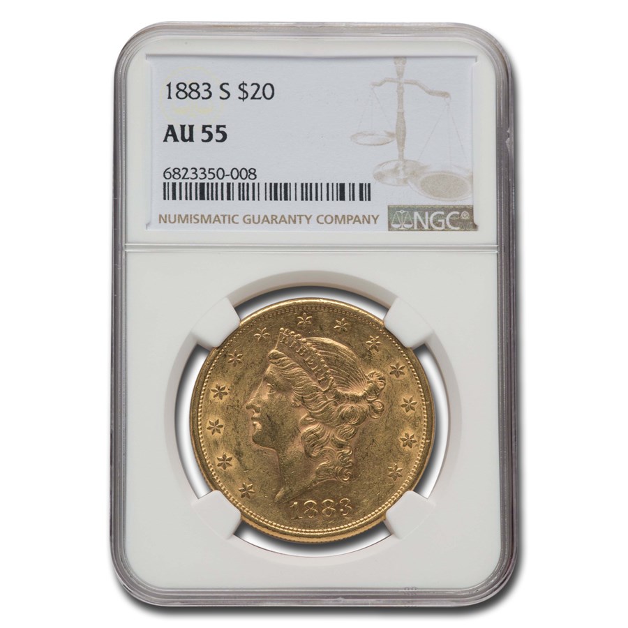 Buy 1883-S $20 Liberty Gold Double Eagle AU-55 NGC | APMEX