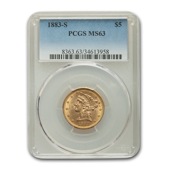 Buy 1883-S $5 Liberty Gold Half Eagle MS-63 PCGS | APMEX