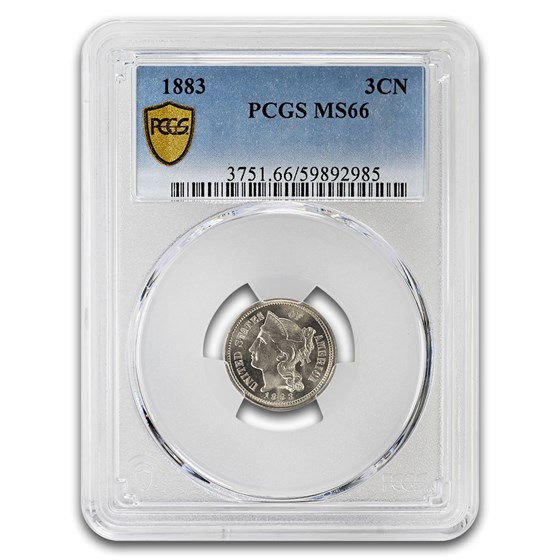 1883 Three Cent Nickel MS-66 PCGS
