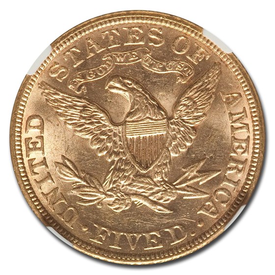 Buy 1884 $5 Liberty Gold Half Eagle MS-62 NGC | APMEX