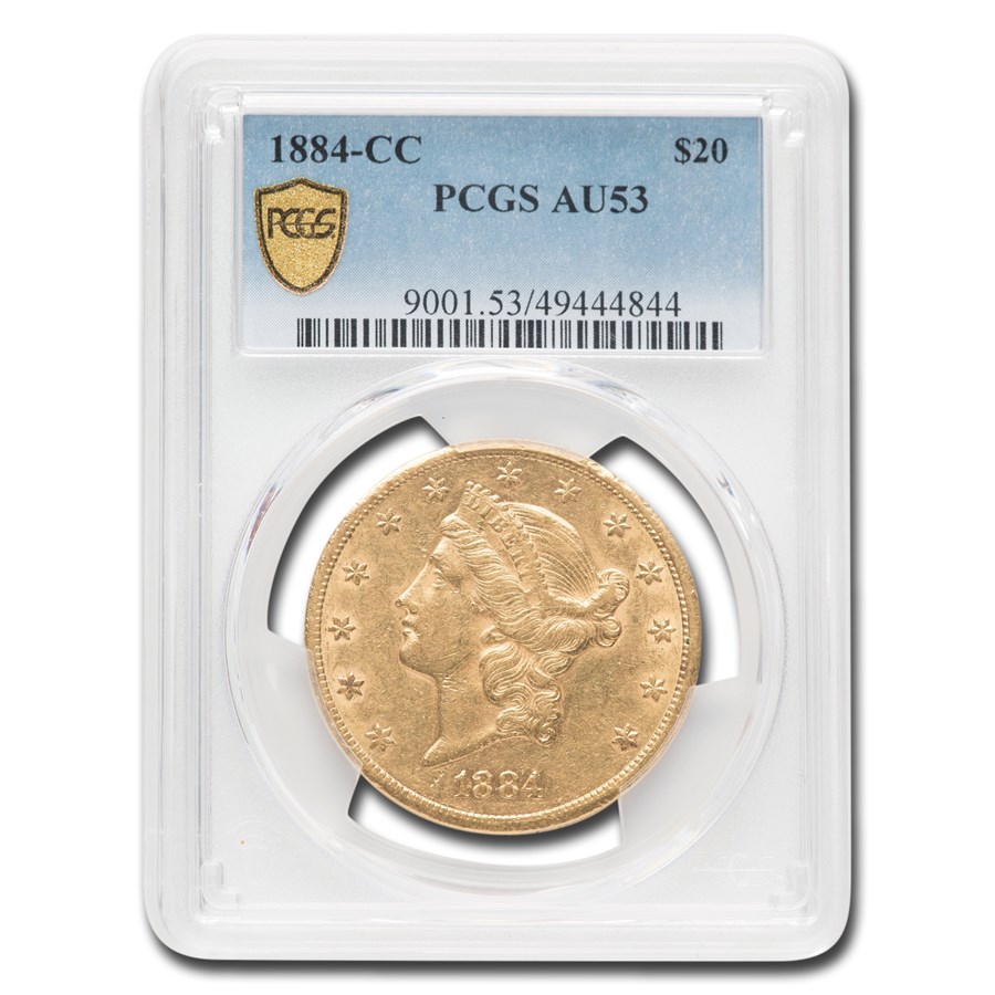 Buy 1884-CC $20 Liberty Gold Double Eagle AU-53 PCGS | APMEX