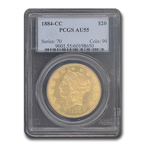 Buy 1884-CC $20 Liberty Gold Double Eagle AU-55 PCGS | APMEX