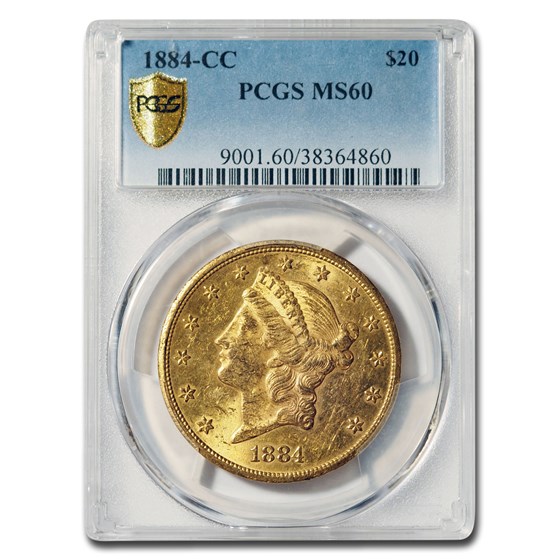 Buy 1884-CC $20 Liberty Gold Double Eagle MS-60 PCGS | APMEX