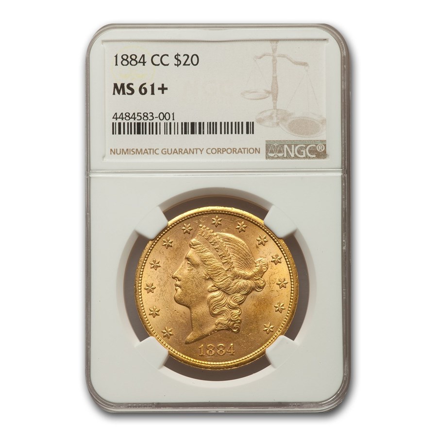 Buy 1884-CC $20 Liberty Gold Double Eagle MS-61+ NGC | APMEX