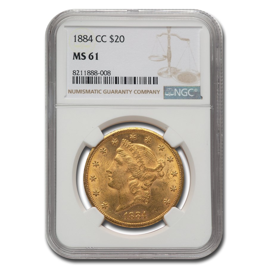 Buy 1884-CC $20 Liberty Gold Double Eagle MS-61 NGC | APMEX