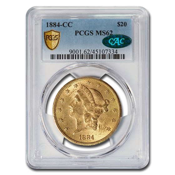 Buy 1884-CC $20 Liberty Gold Double Eagle MS-62 PCGS CAC | APMEX