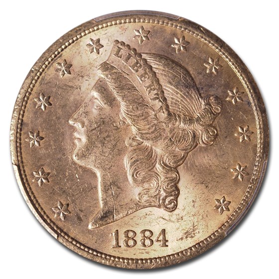 1884-CC $20 Liberty Gold Double Eagle MS-62+ PCGS
