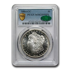 Buy 1884-CC Morgan Dollar DMPL MS-62 PCGS CAC | APMEX