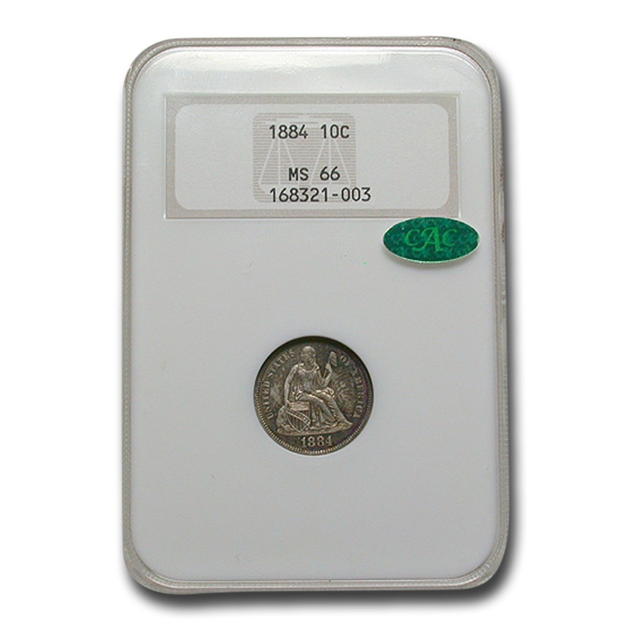 Buy 1884 Liberty Seated Dime MS-66 NGC CAC | APMEX