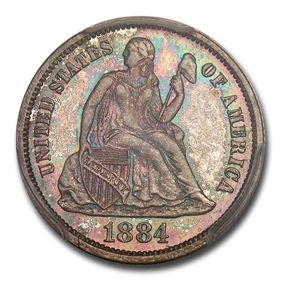 Buy 1884 Liberty Seated Dime PR-65 PCGS CAC | APMEX