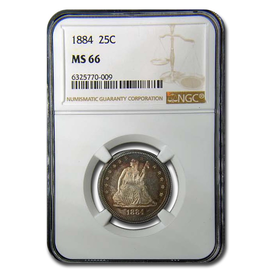 Buy 1884 Liberty Seated Quarter MS-66 NGC | APMEX