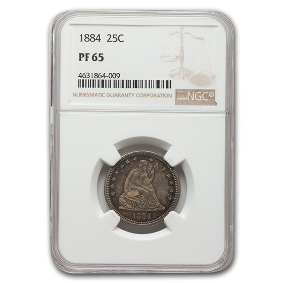 Buy 1884 Liberty Seated Quarter PF-65 NGC | APMEX
