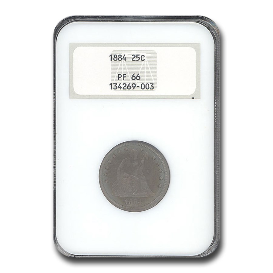 Buy 1884 Liberty Seated Quarter PF-66 NGC | APMEX