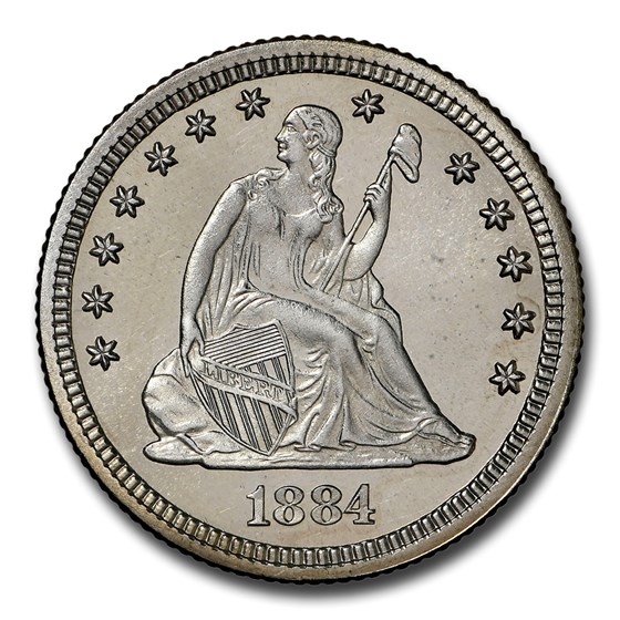 Buy 1884 Liberty Seated Quarter PF-67 NGC | APMEX