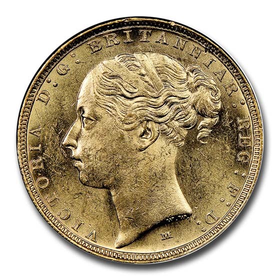 Buy 1884-M Australia Gold Sovereign Victoria MS-62 NGC | APMEX