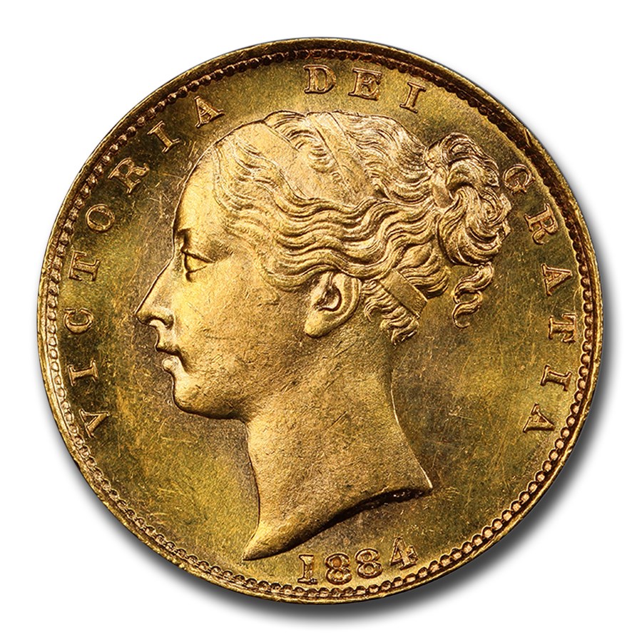 Buy 1884-M Australia Gold Sovereign Victoria MS-63+ PCGS | APMEX