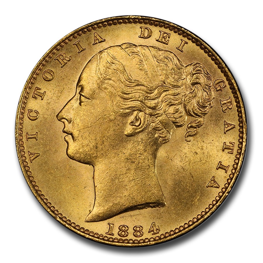 Buy 1884-M Australia Gold Sovereign Victoria MS-64 PCGS | APMEX
