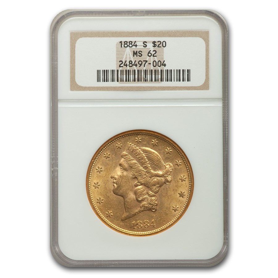 Buy 1884-S $20 Liberty Gold Double Eagle MS-62 NGC | APMEX