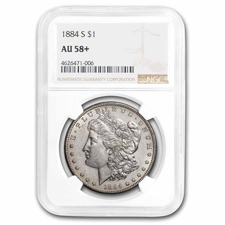 Buy 1884-S Morgan Dollar AU-58+ NGC | APMEX