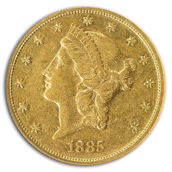 Buy 1885 $20 Liberty Gold Double Eagle AU-50 NGC | APMEX