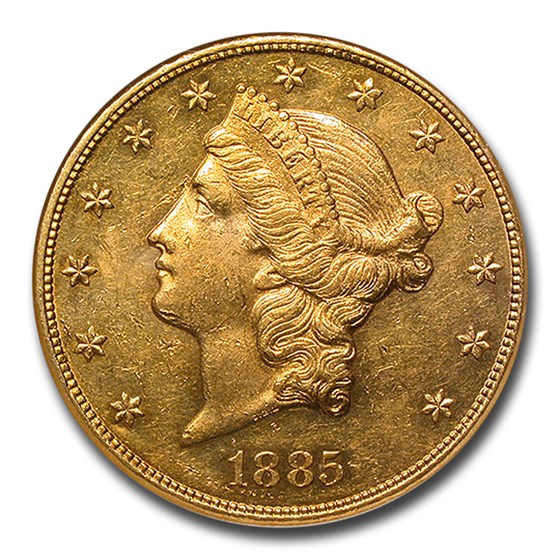1885 $20 Liberty Gold Double Eagle MS-61 NGC