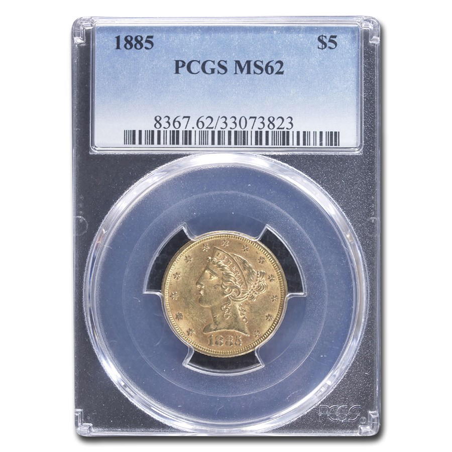 Buy 1885 $5 Liberty Gold Half Eagle MS-62 PCGS | APMEX