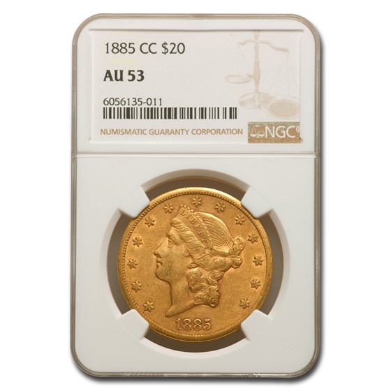 Buy 1885-CC $20 Liberty Gold Double Eagle AU-53 NGC | APMEX