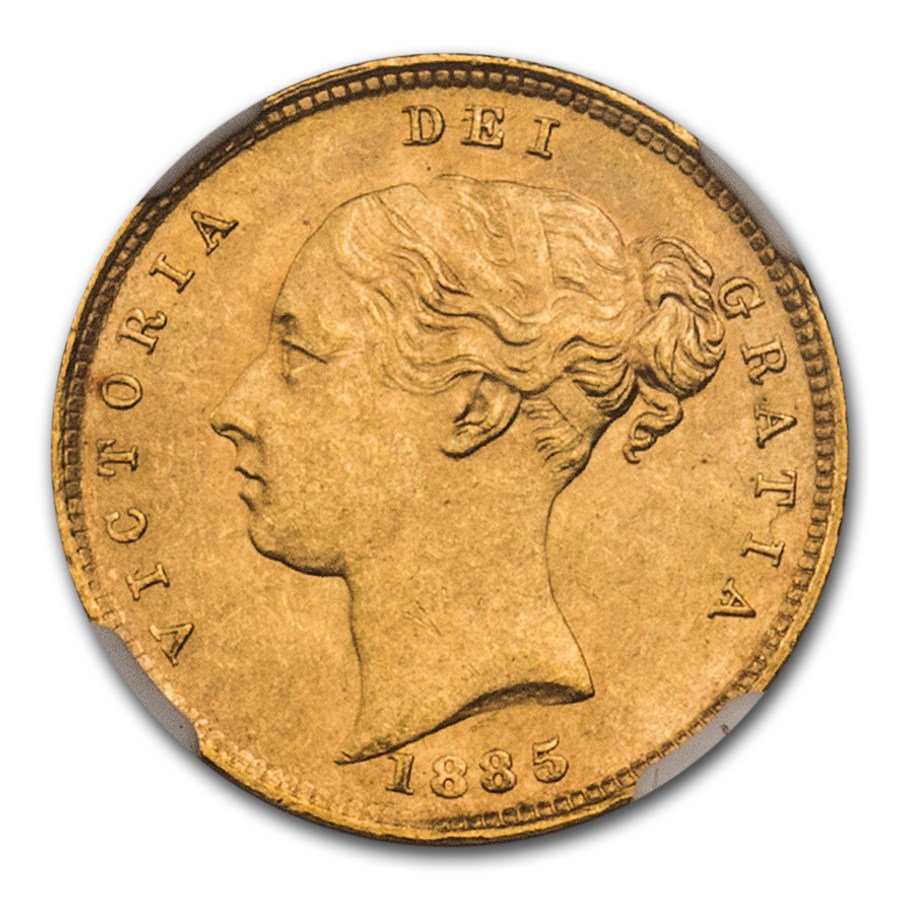 Buy 1885 Great Britain Gold Half-Sovereign Victoria MS-63 NGC | APMEX