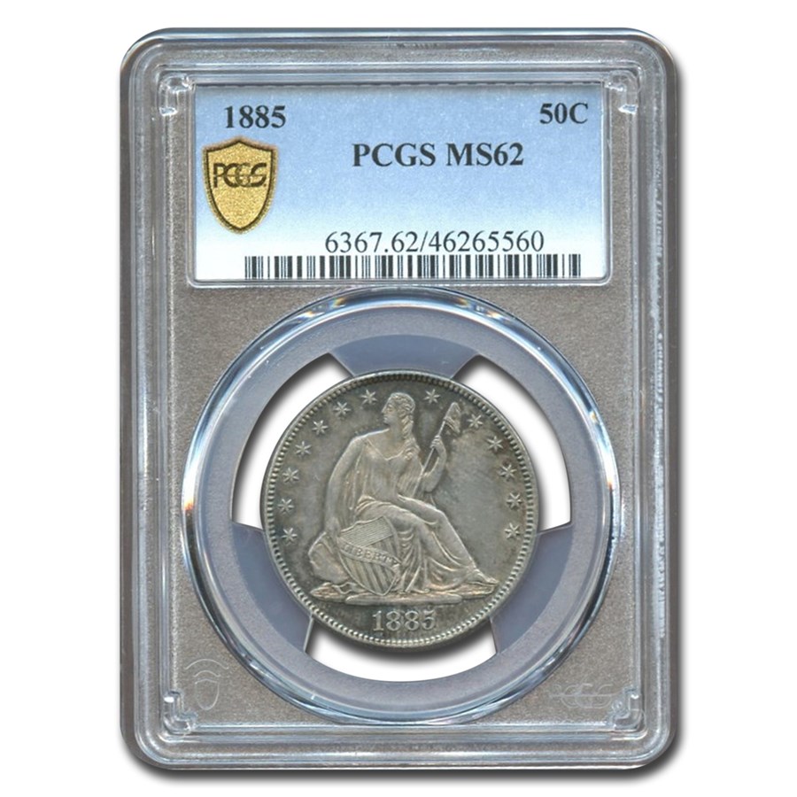 Buy 1885 Liberty Seated Half Dollar MS-62 PCGS | APMEX