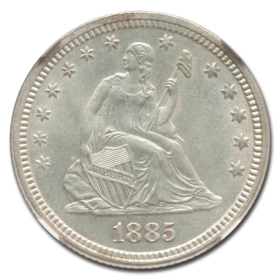 Buy 1885 Liberty Seated Quarter MS-64 NGC | APMEX