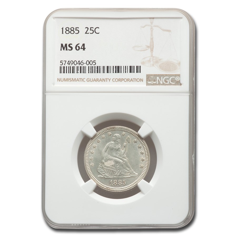Buy 1885 Liberty Seated Quarter MS-64 NGC | APMEX