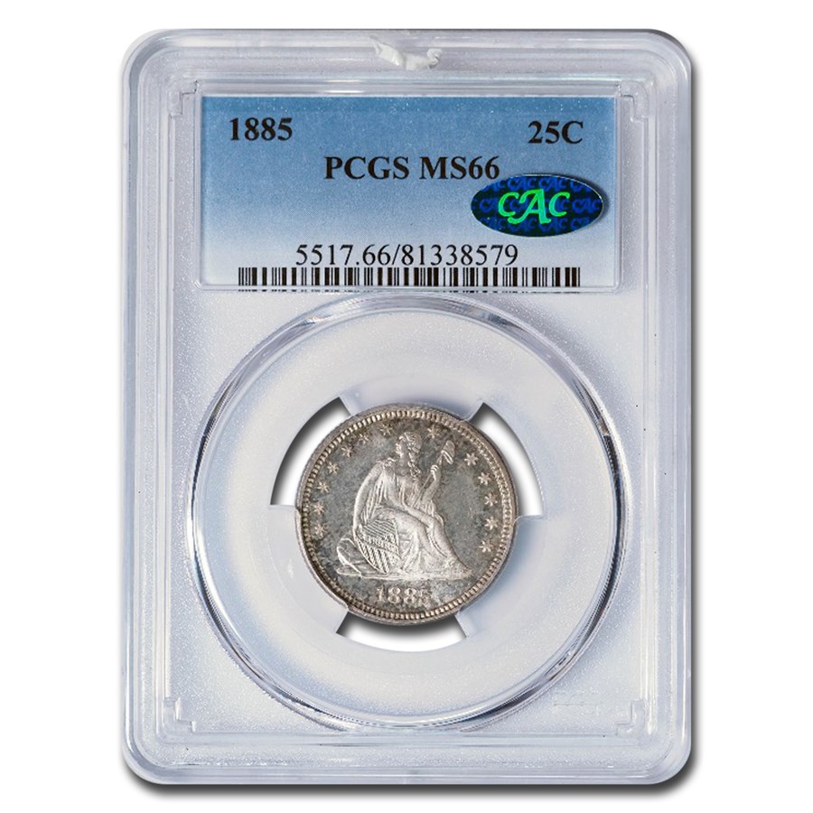 Buy 1885 Liberty Seated Quarter MS-66 PCGS CAC | APMEX