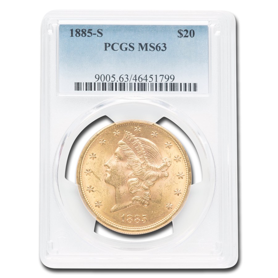 Buy 1885-S $20 Liberty Gold Double Eagle MS-63 PCGS | APMEX