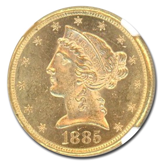 Buy 1885-S $5 Liberty Gold Half Eagle MS-62 NGC | APMEX