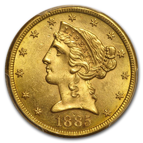Buy 1885-S Liberty Gold Half Eagle MS-64 PCGS Graded | APMEX