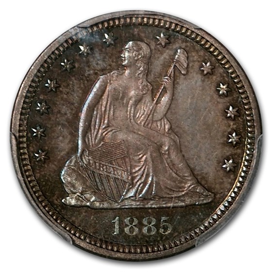Buy 1885 Seated Liberty Quarter PR-66 PCGS | APMEX