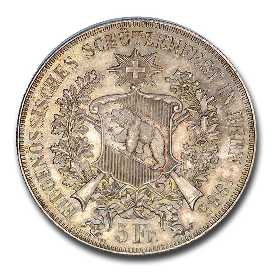 Buy 1885 Switzerland Silver 5 Francs Shooting Thaler MS-67 NGC | APMEX