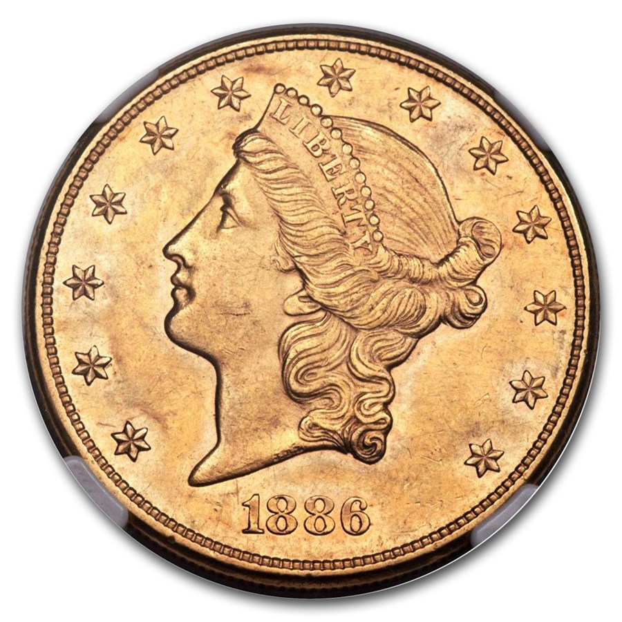 Buy 1886 $20 Liberty Gold Double Eagle AU-58 NGC | APMEX